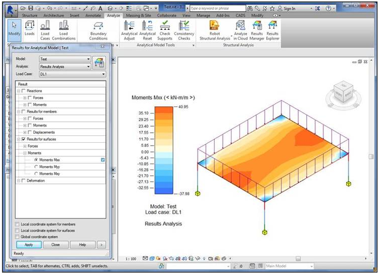 Import (update) the structure from SCIA Engineer to Revit